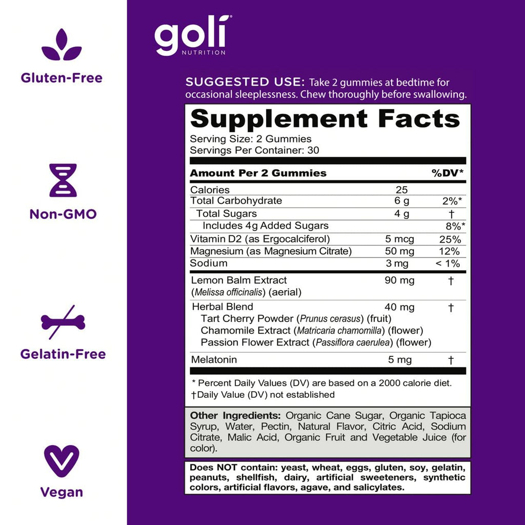 Goli Dreamy Sleep gummy benefits