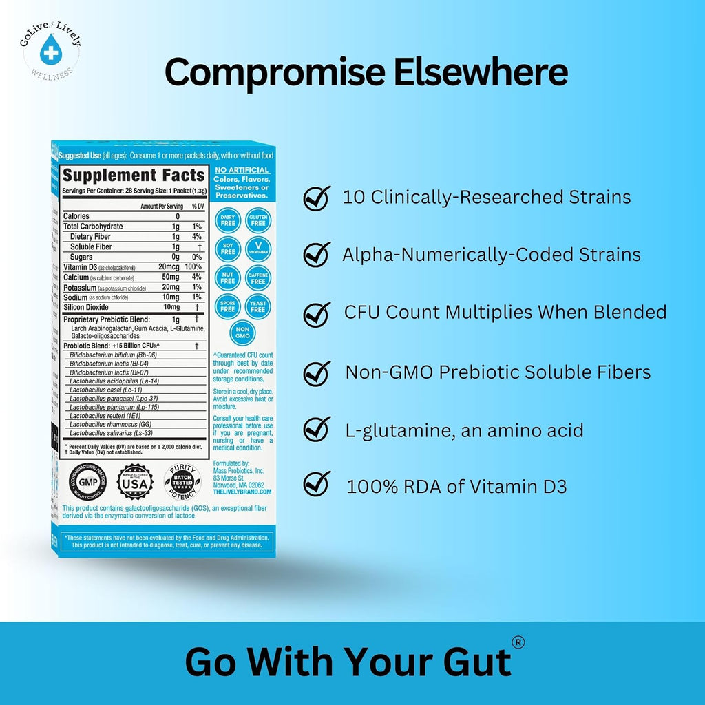 GoLive prebiotic powder for digestion