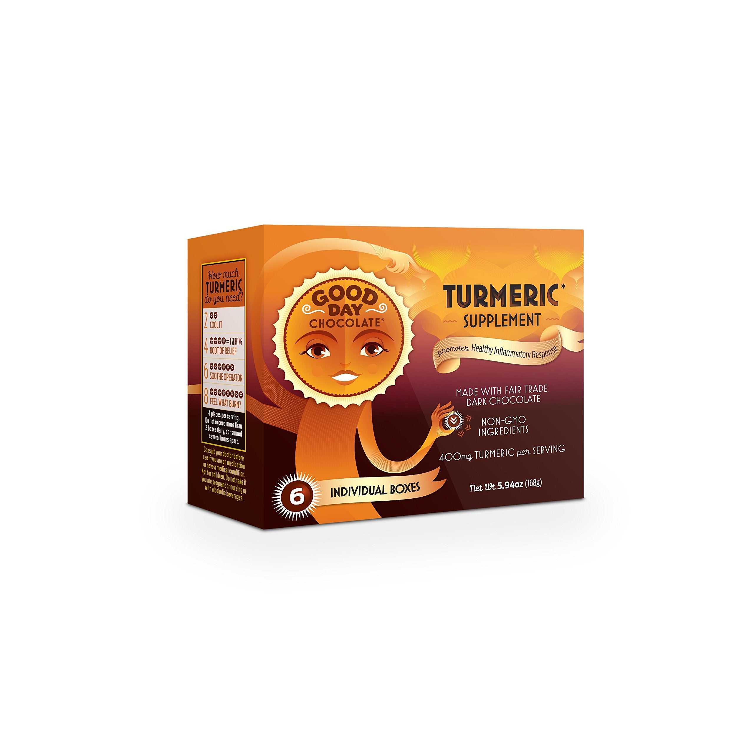 Good Day Chocolate turmeric supplement pack