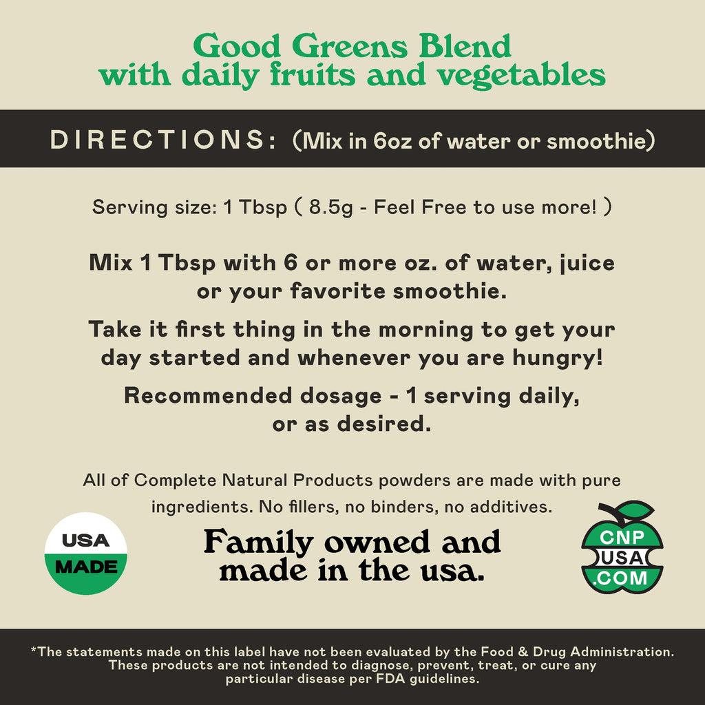 Good Greens superfood powder for kids