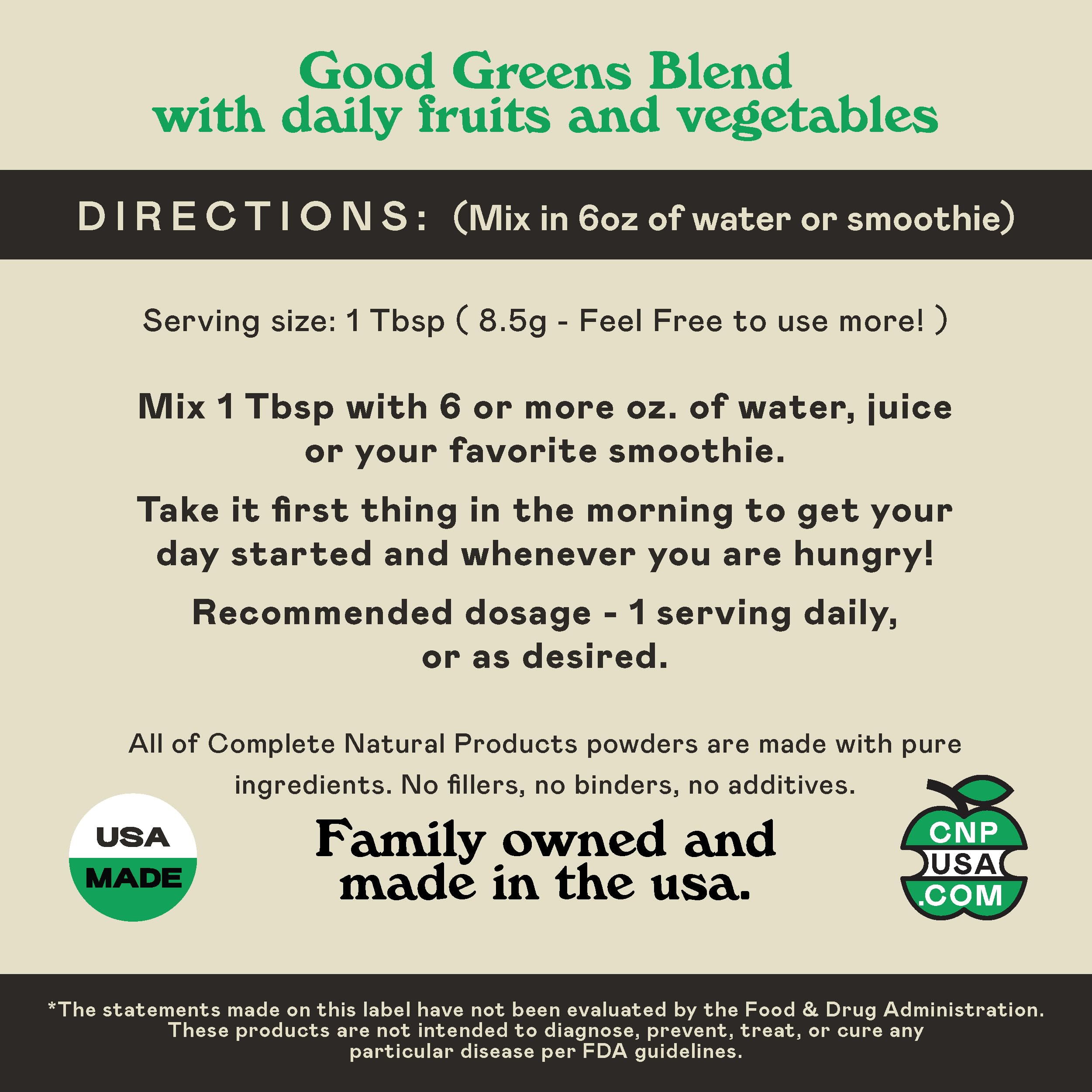 Good Greens superfood powder for kids