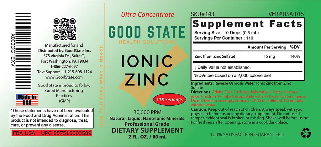 Good State liquid zinc for immunity