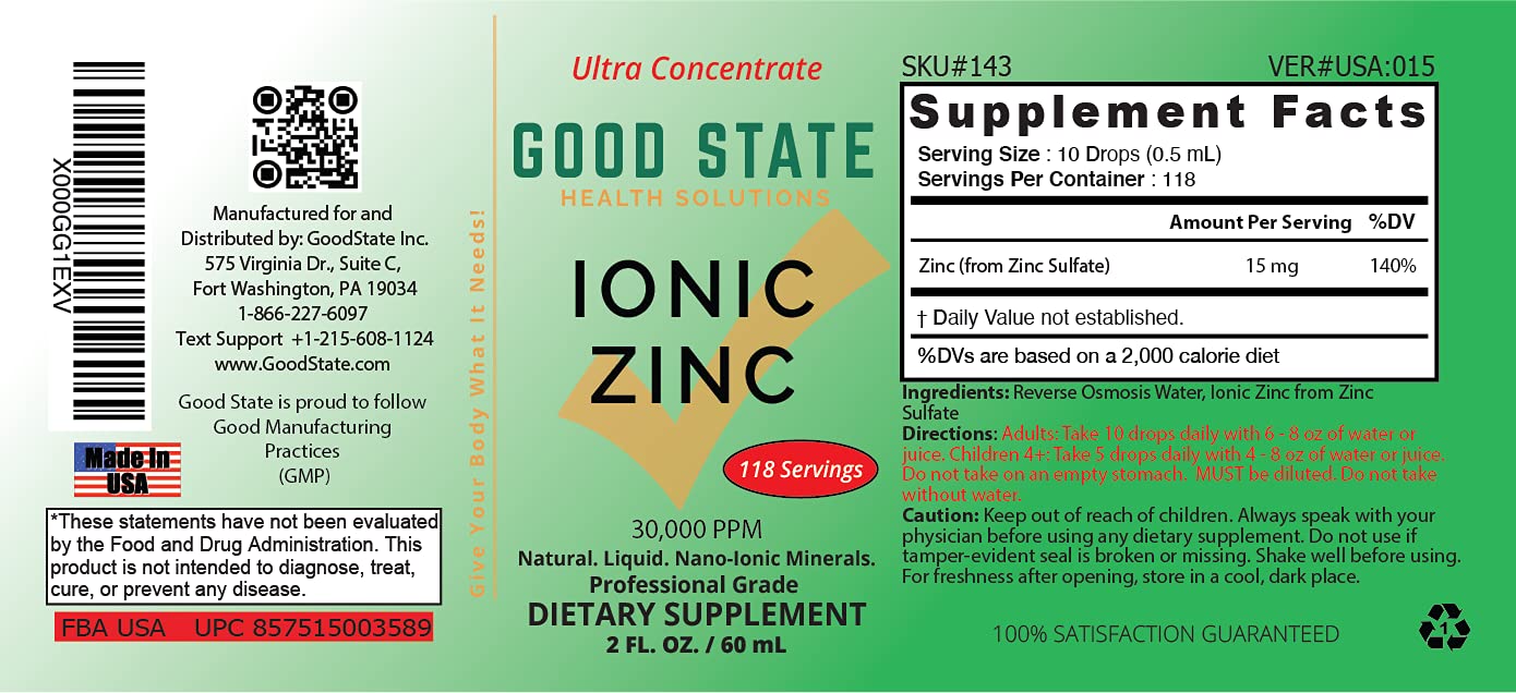 Good State liquid zinc for immunity