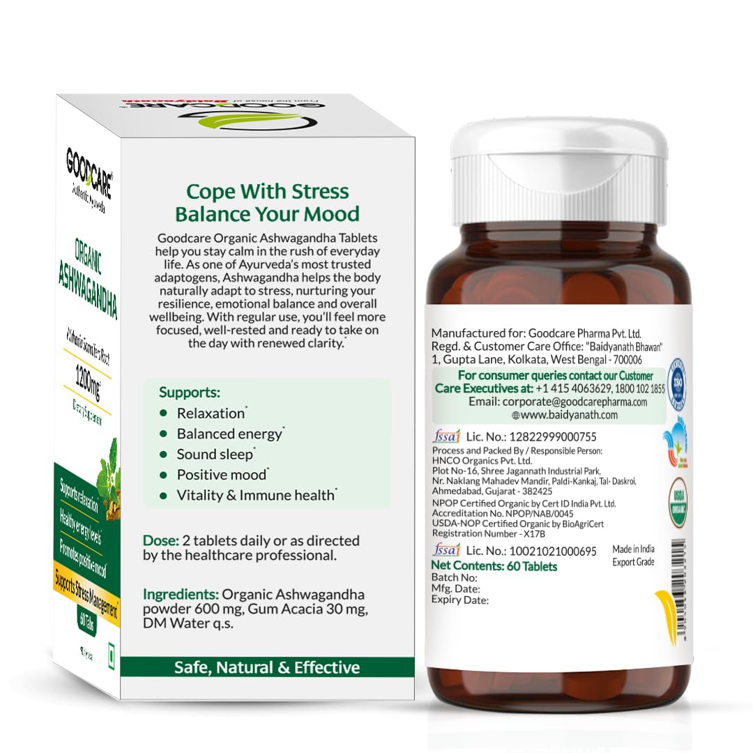 Goodcare Ashwagandha tablets for vitality