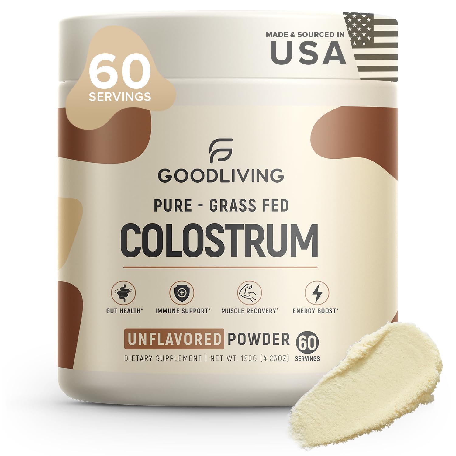 GoodLiving grass fed colostrum powder benefits
