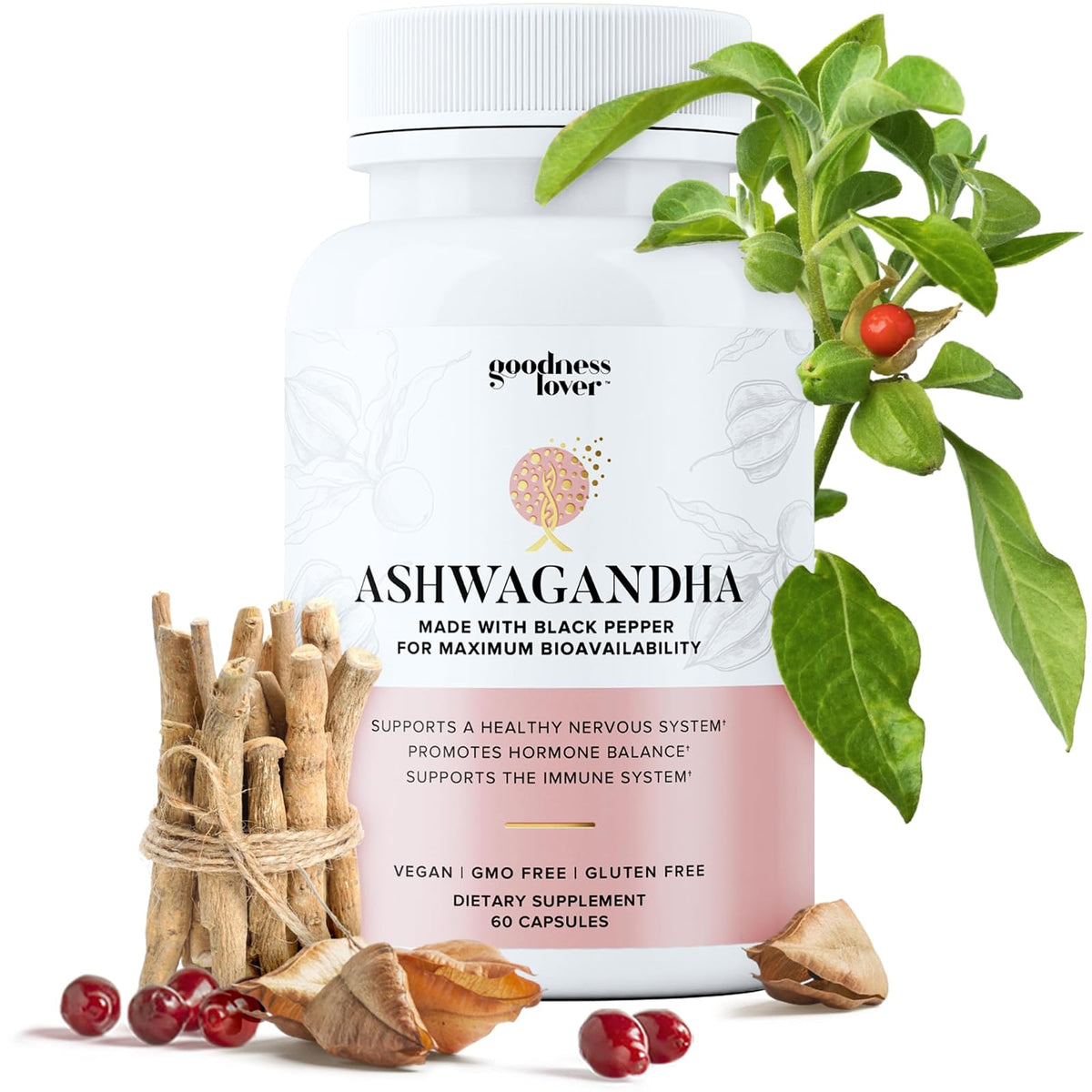 Goodness Lover Ashwagandha 500 mg capsules