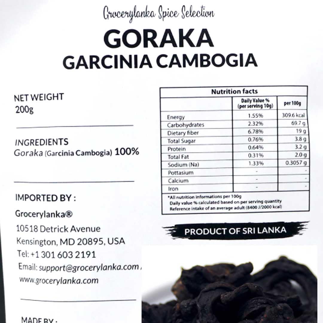 Goraka Garcinia Cambogia cooking ingredient