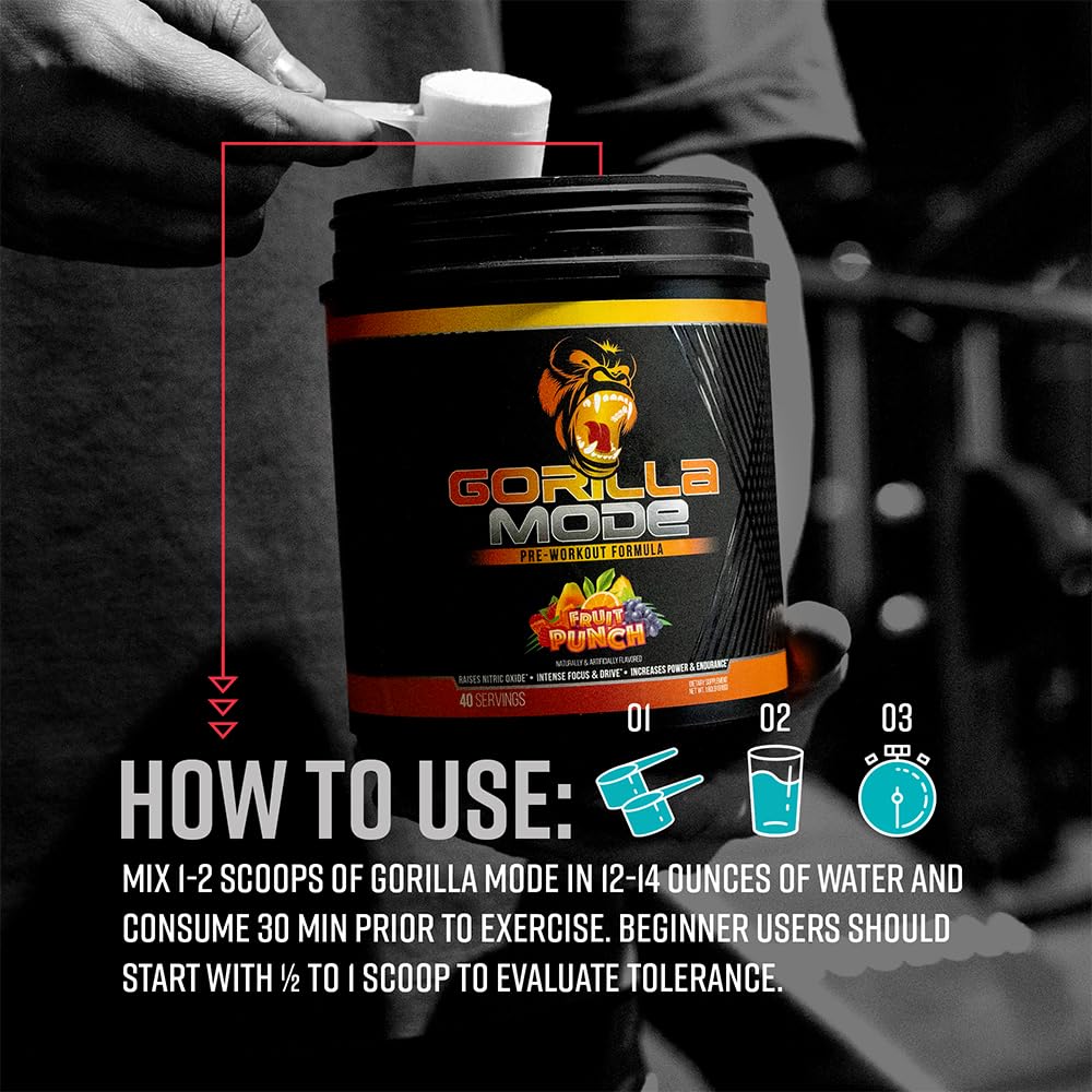 Gorilla Mode pre-workout for intense workouts