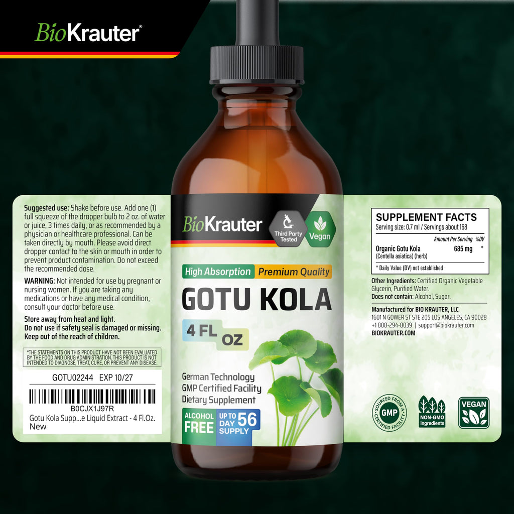 gotu kola drops for overall health