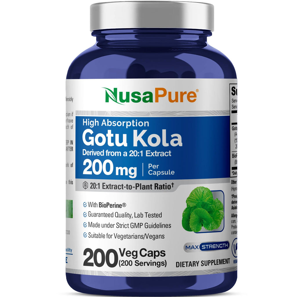 gotu kola herbal supplement capsules