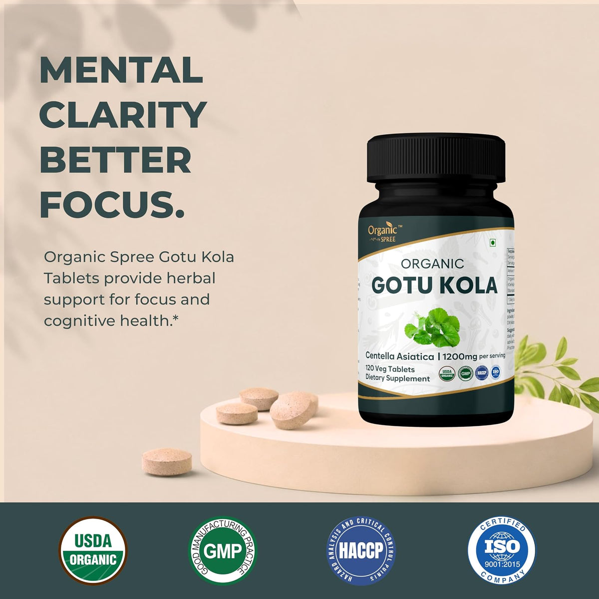 gotu kola herbal supplement tablets