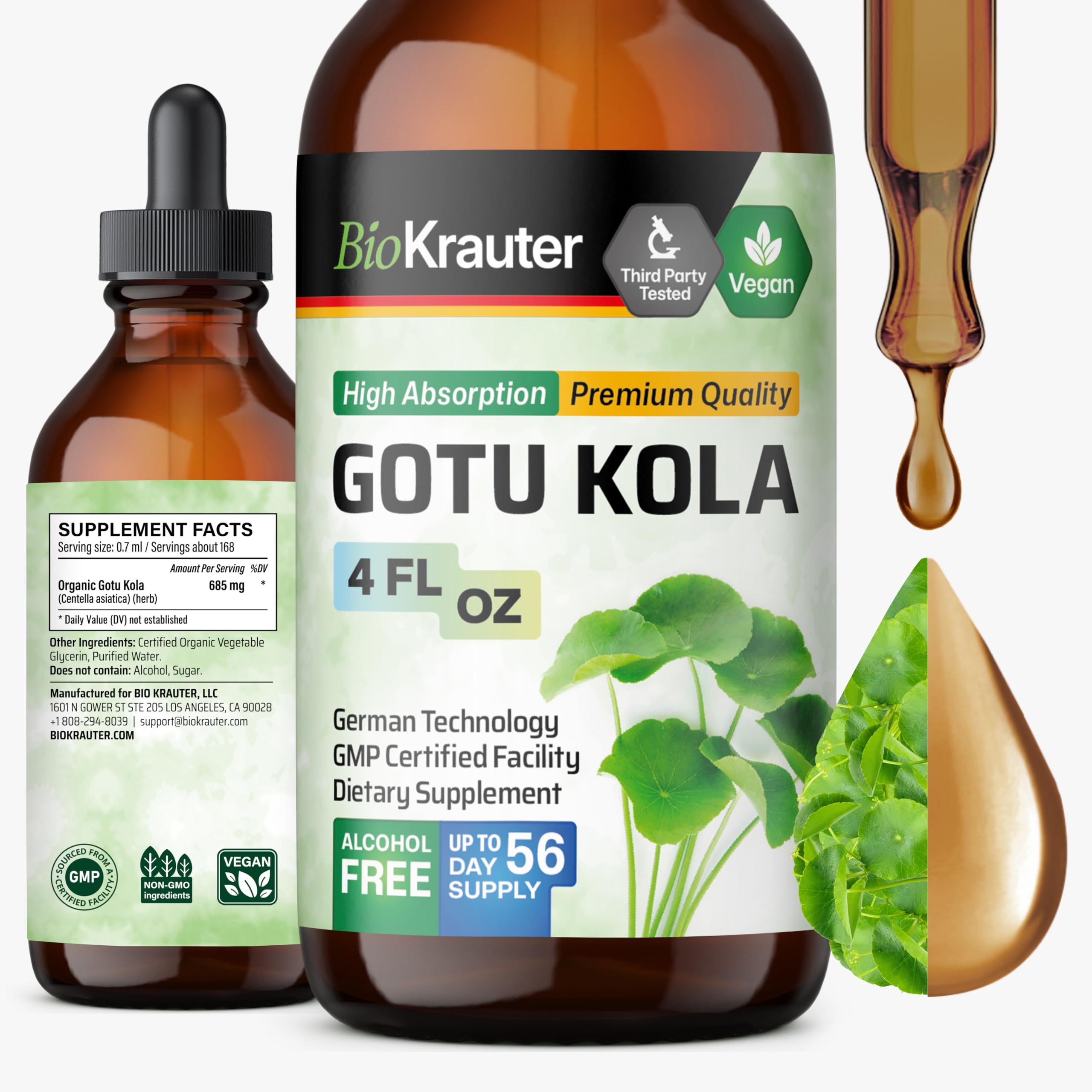 gotu kola liquid drops for focus