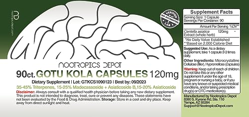 gotu kola supplement for cognitive health