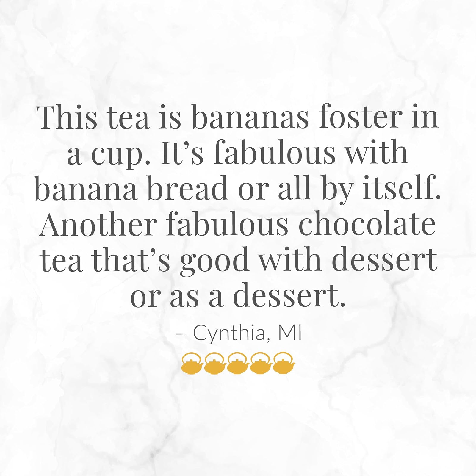 Gourmet chocolate banana tea for gifts