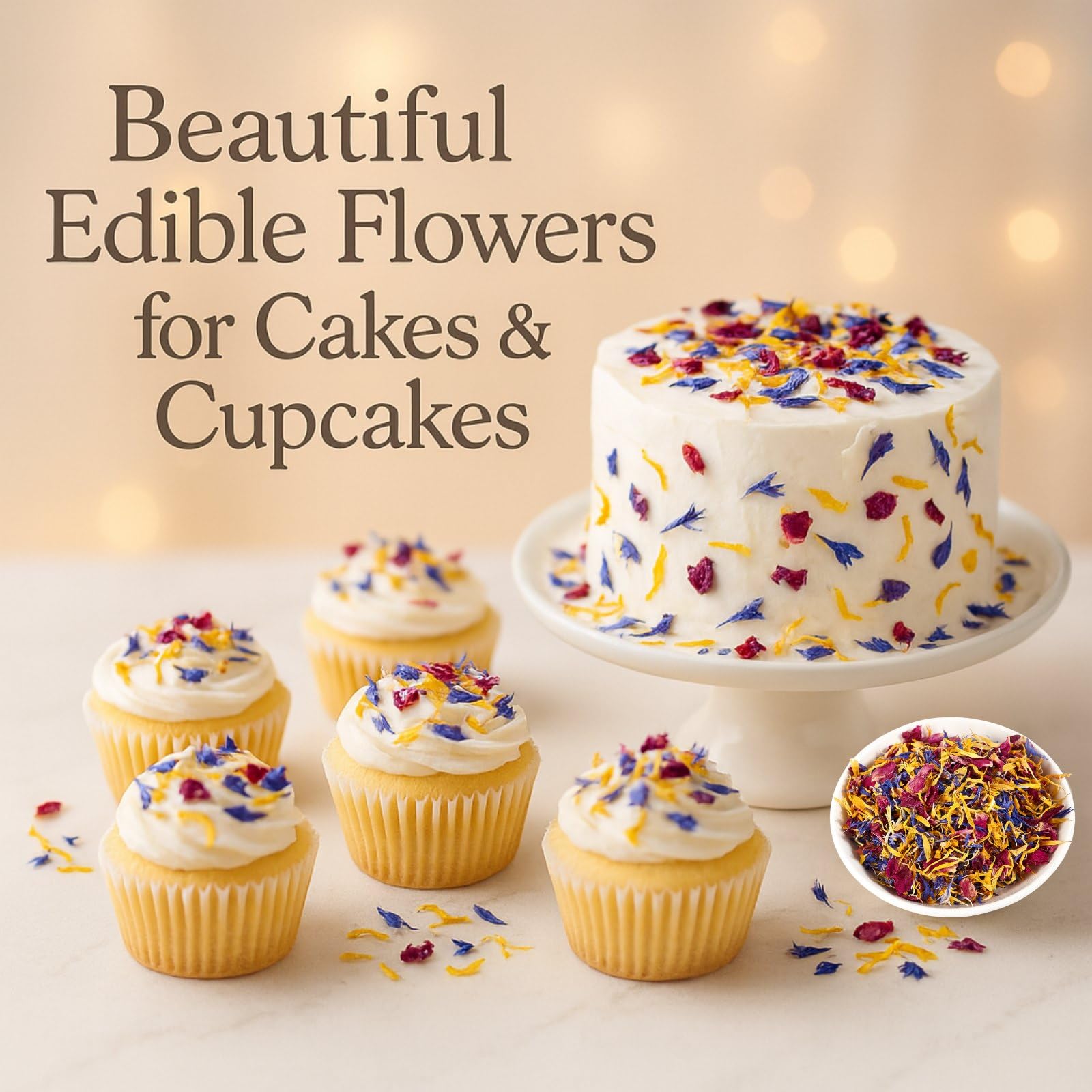 gourmet flower sprinkles for gourmet treats