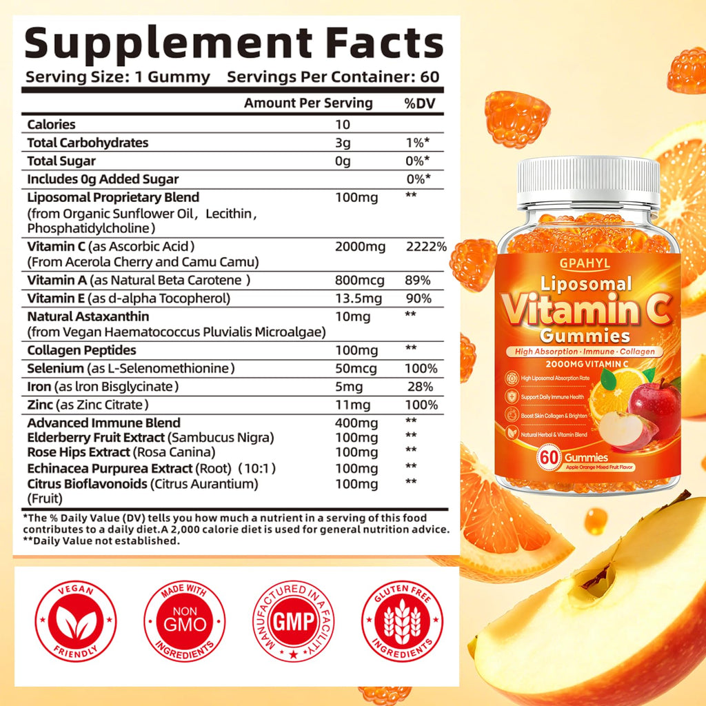 GPAHYL Vitamin C gummies for daily wellness