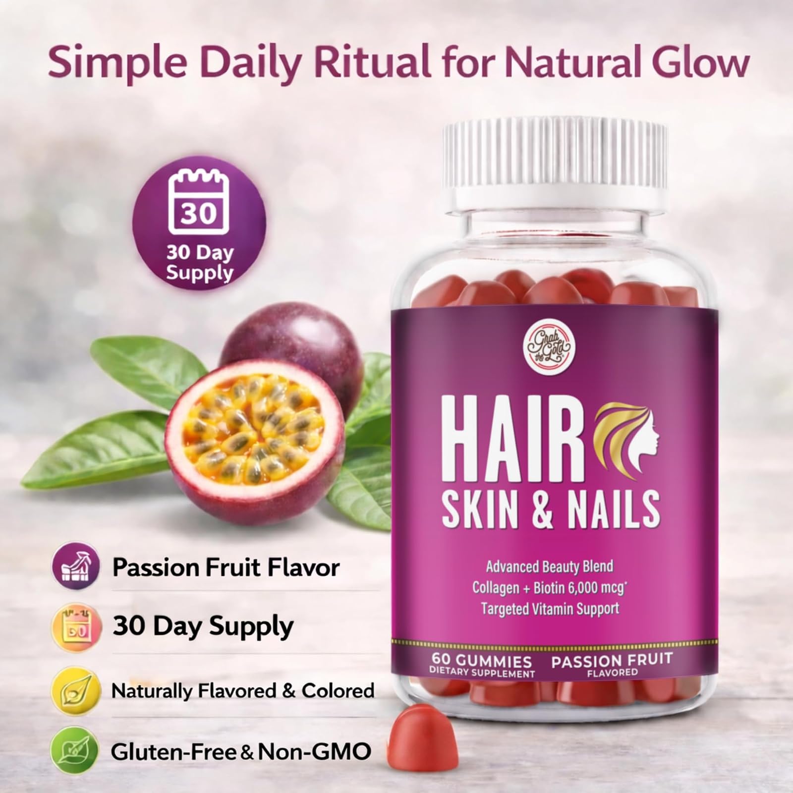 Grab The Gold hair growth gummies