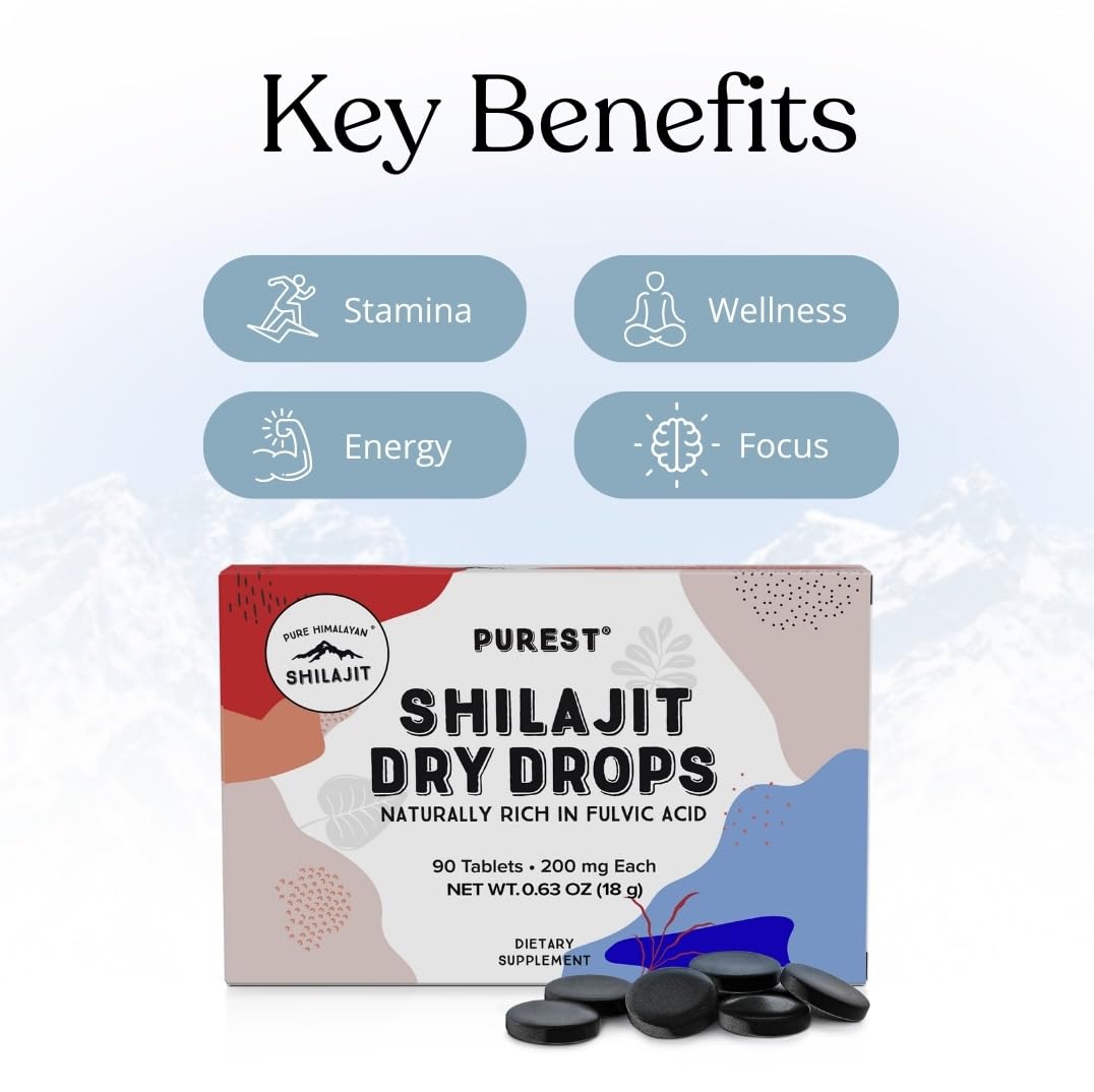 Grade A shilajit tablets for vitality
