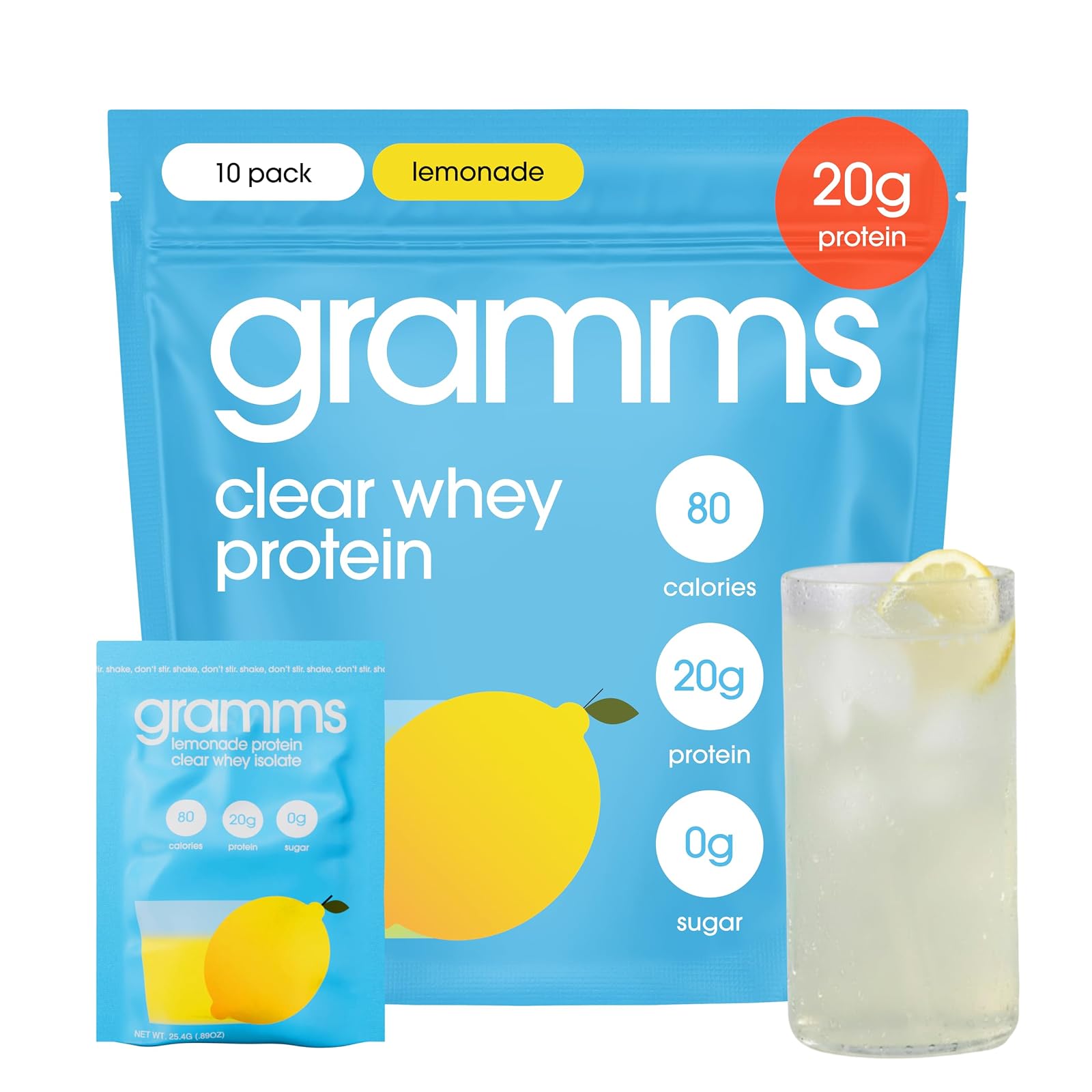 GRAMMS whey protein lemonade flavour