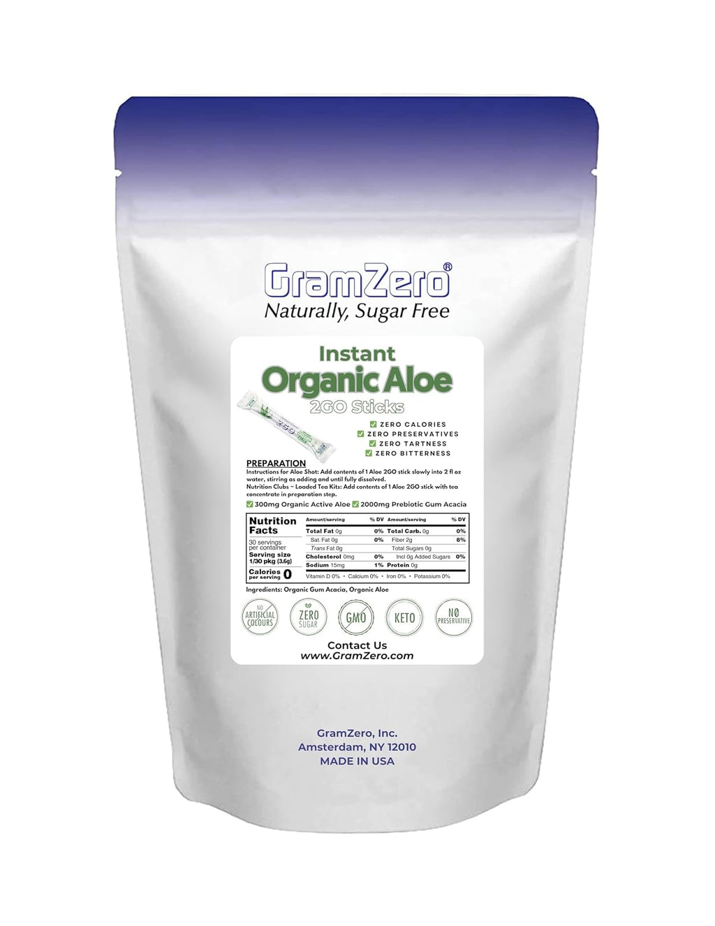 GramZero Aloe 2GO natural wellness