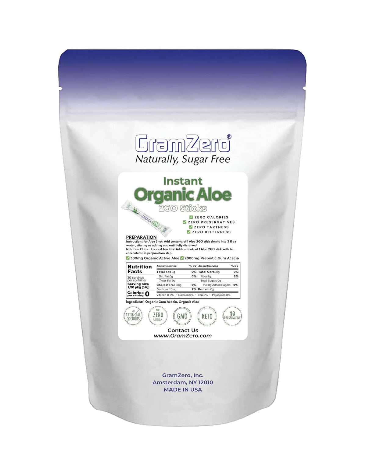GramZero Aloe 2GO natural wellness