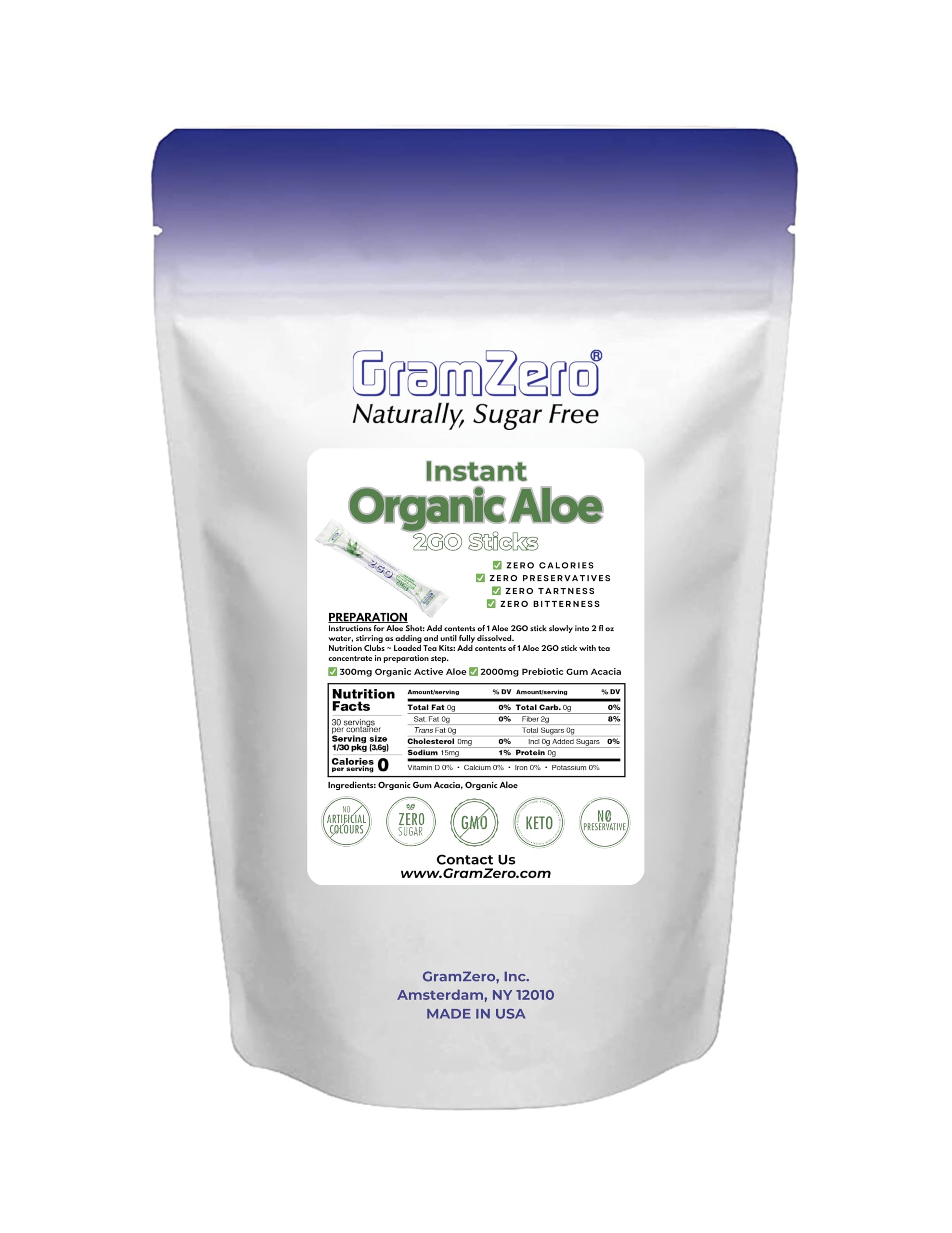 GramZero aloe vera for skin health