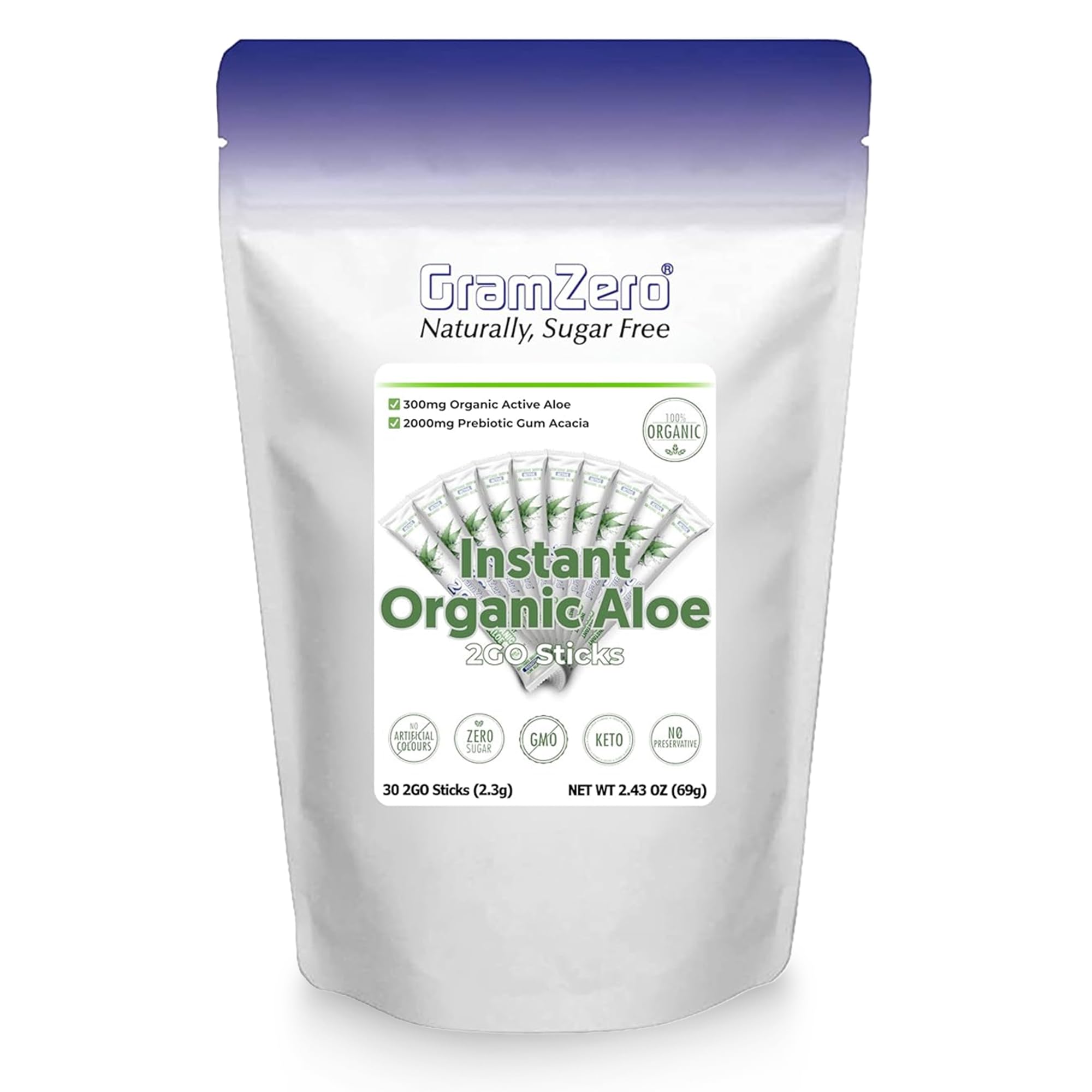 GramZero aloe vera sticks for hydration