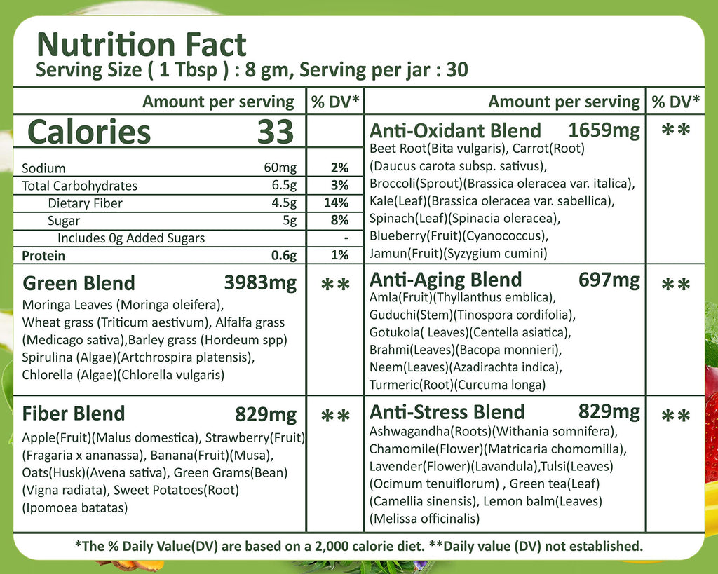 Grand Green superfood for healthy lifestyle