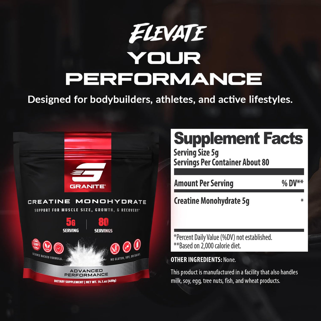 Granite creatine powder for energy