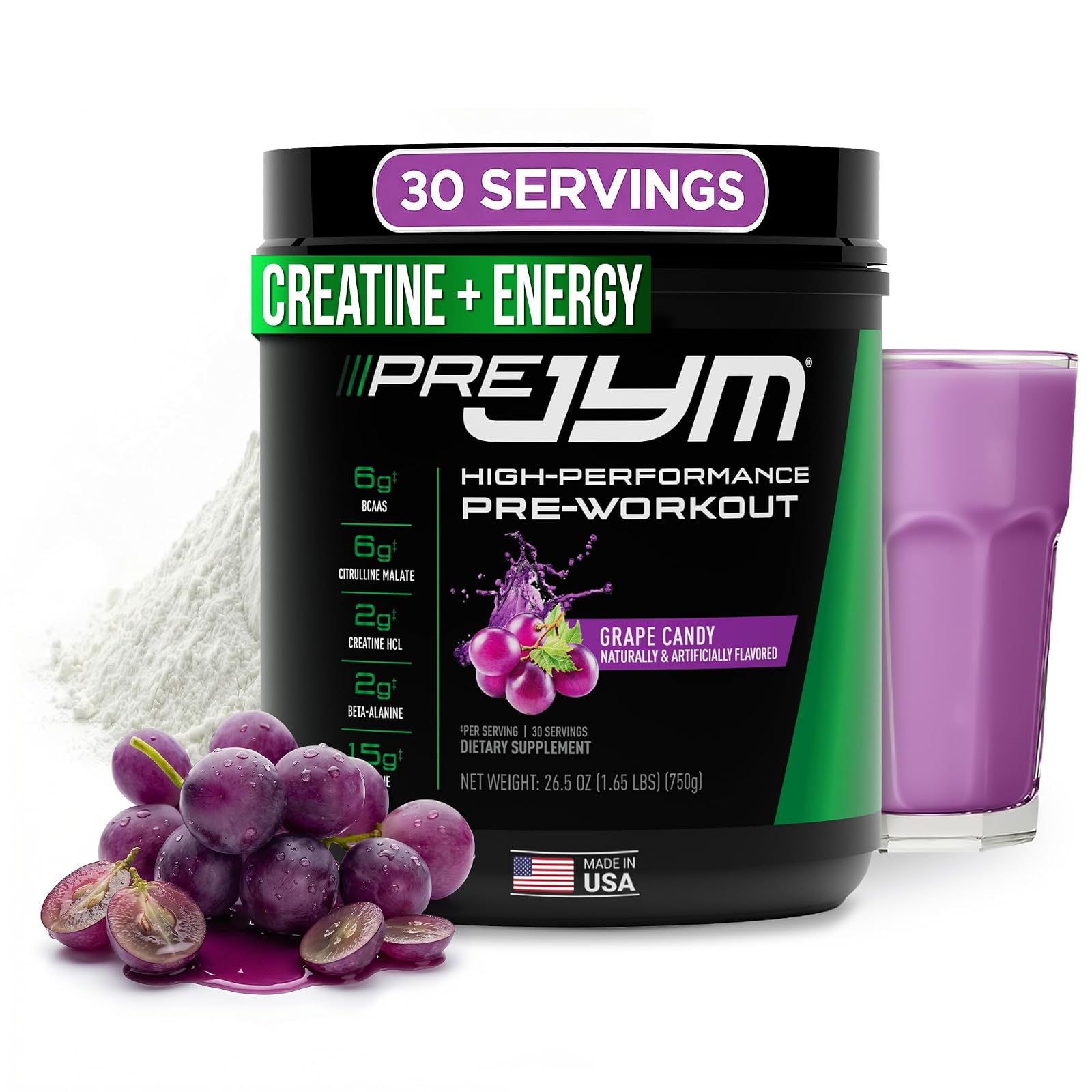 grape candy pre-workout powder