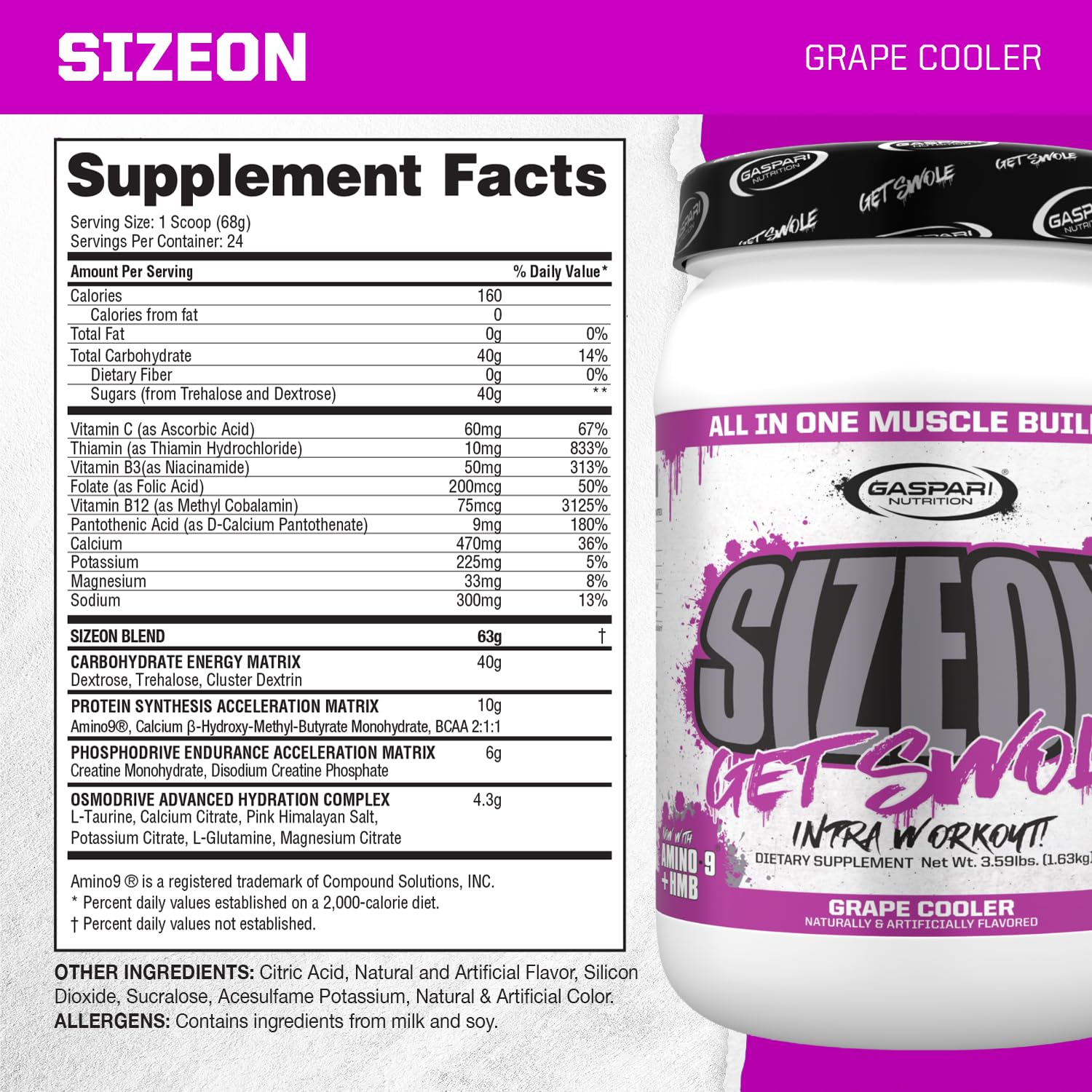 grape cooler intra workout formula