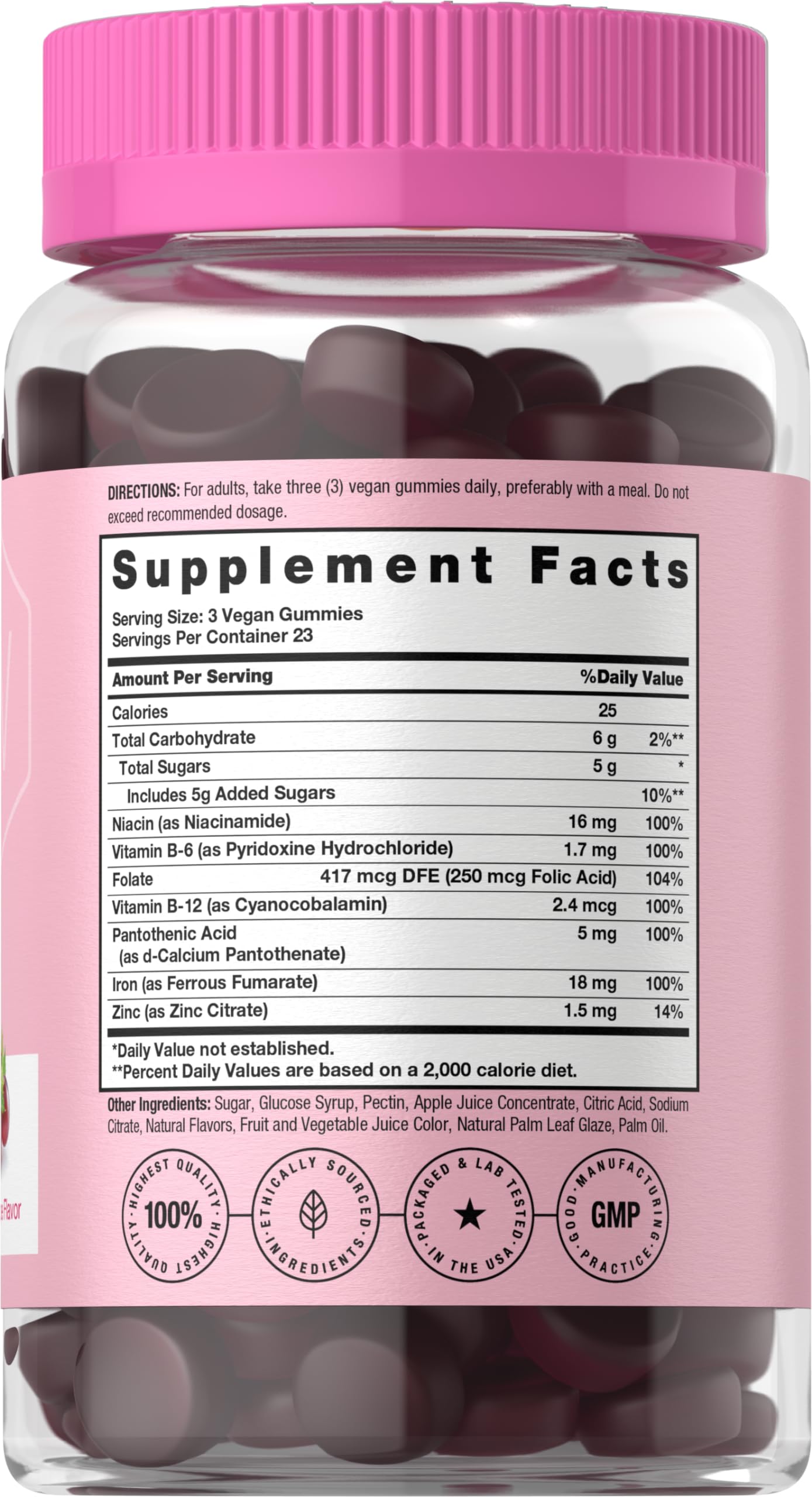 grape flavored iron gummies for women