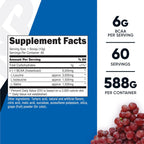 Grape flavour BCAA powder for workouts