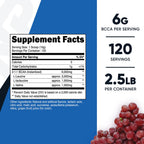 Grape flavour BCAA powder for workouts