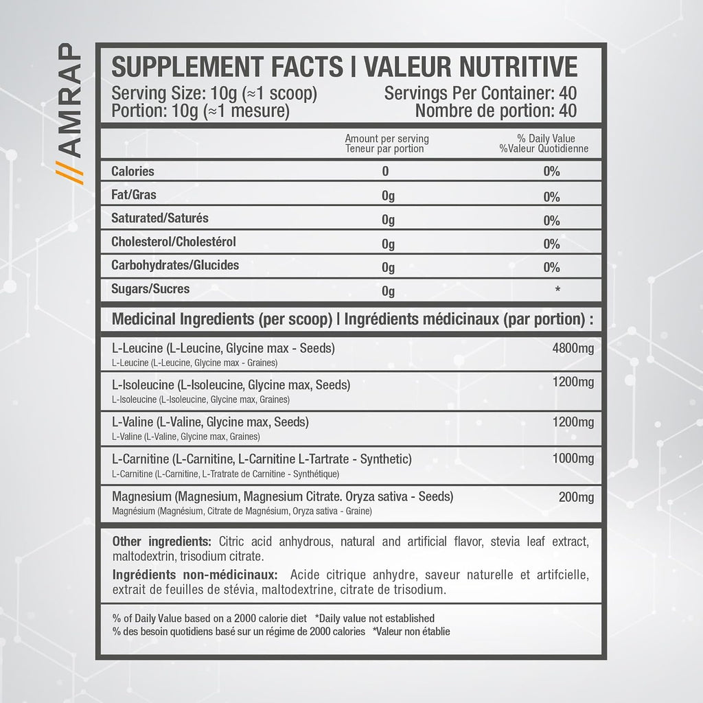 grape flavour BCAA powder supplement