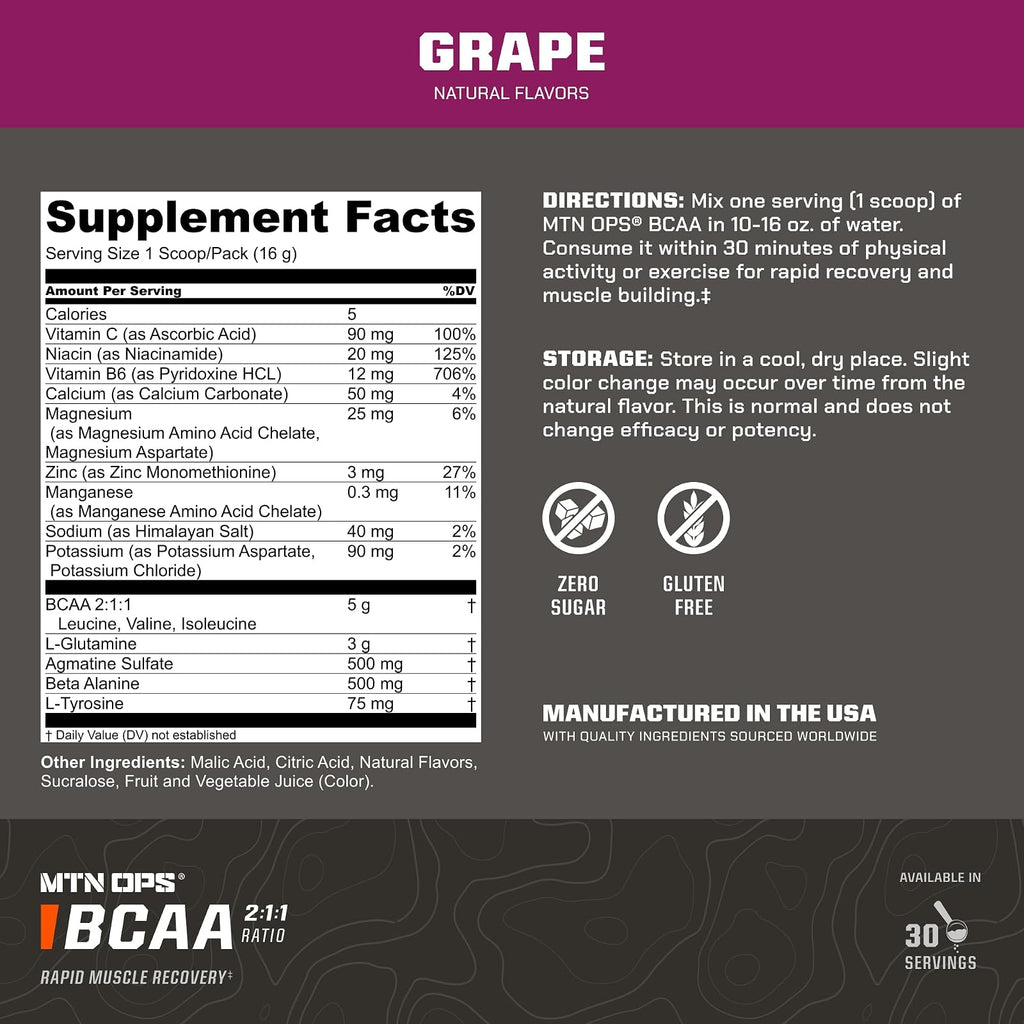 grape flavour BCAA supplement