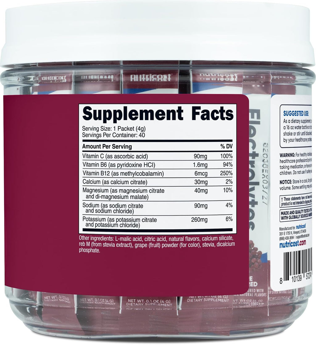 grape flavour electrolyte drink mix