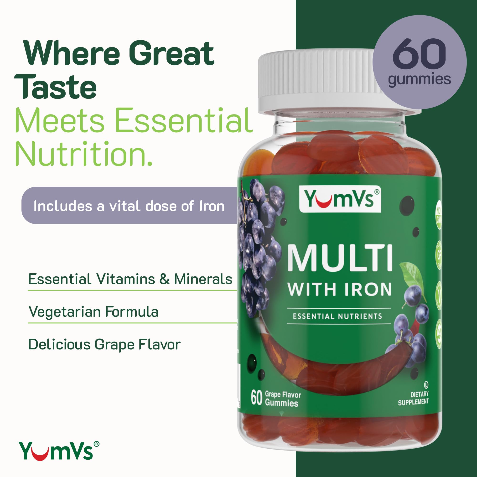grape flavour iron multivitamins