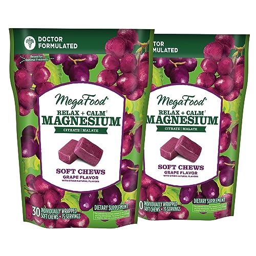 Grape flavour magnesium soft chews