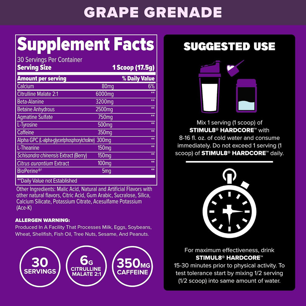 Grape Grenade pre-workout supplement