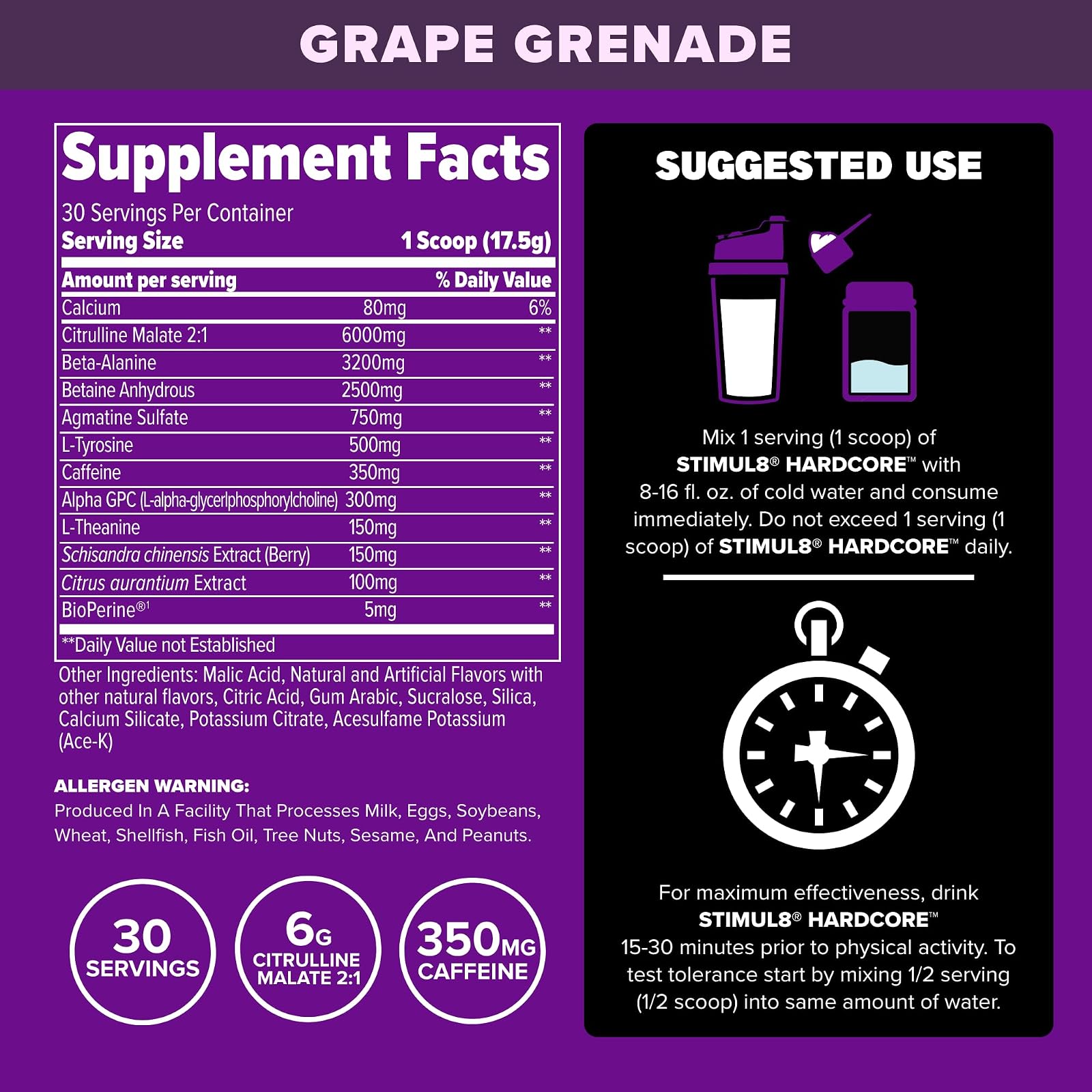 Grape Grenade pre-workout supplement