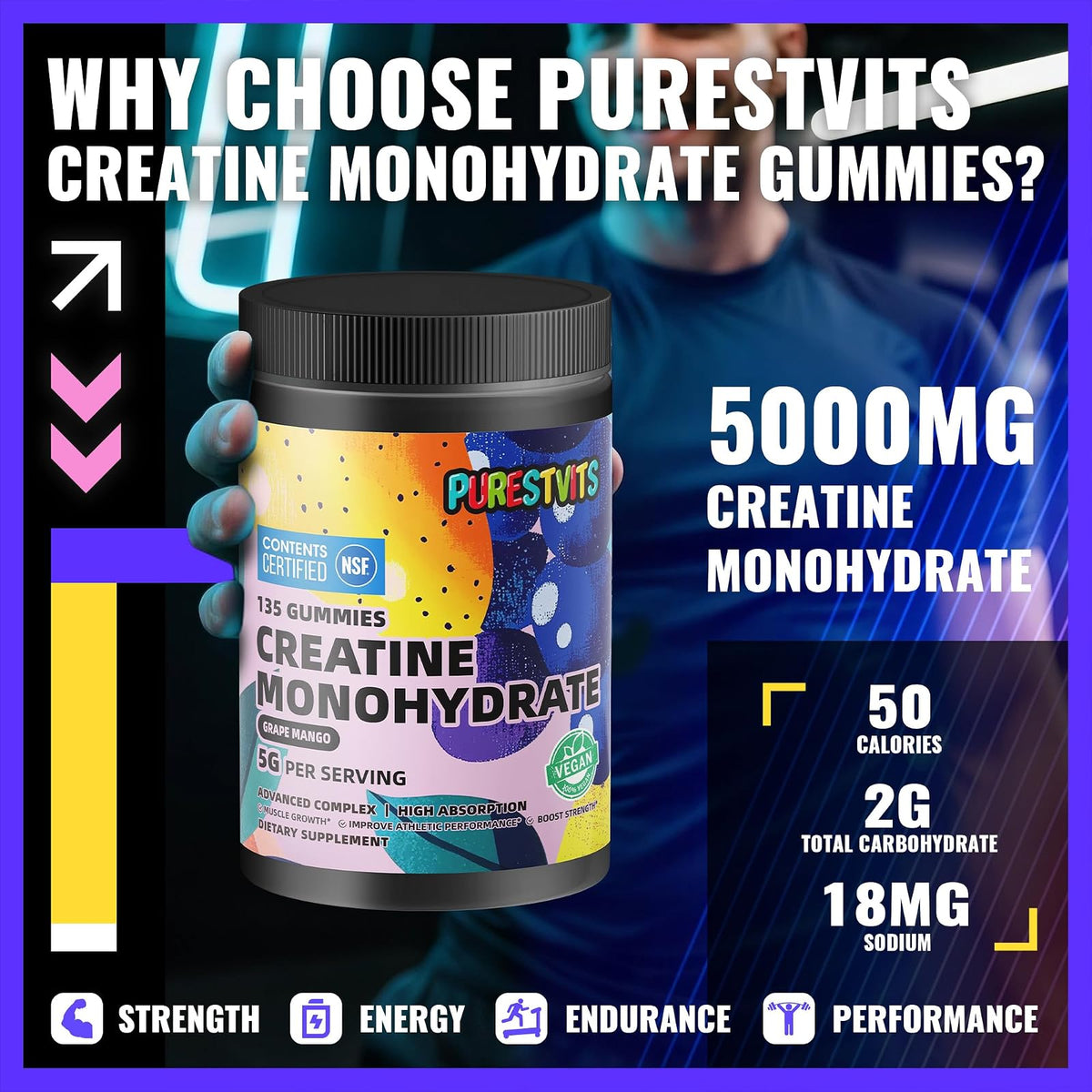 grape mango creatine monohydrate supplement