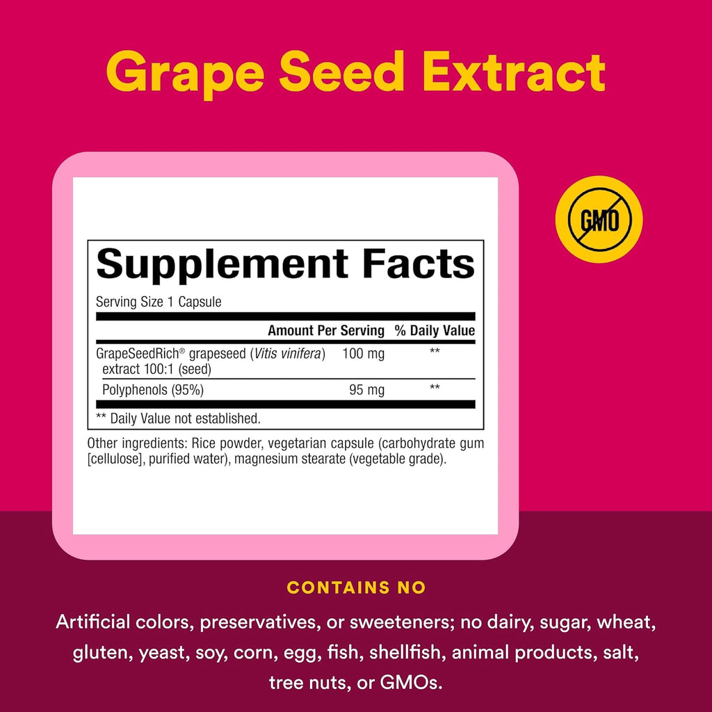 Grape seed extract for healthy circulation