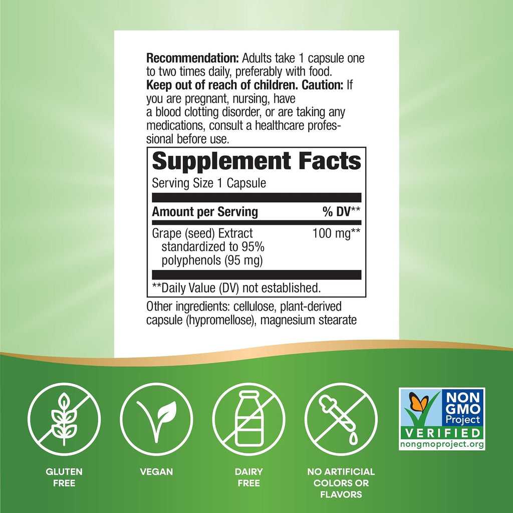 Grape seed extract for heart health