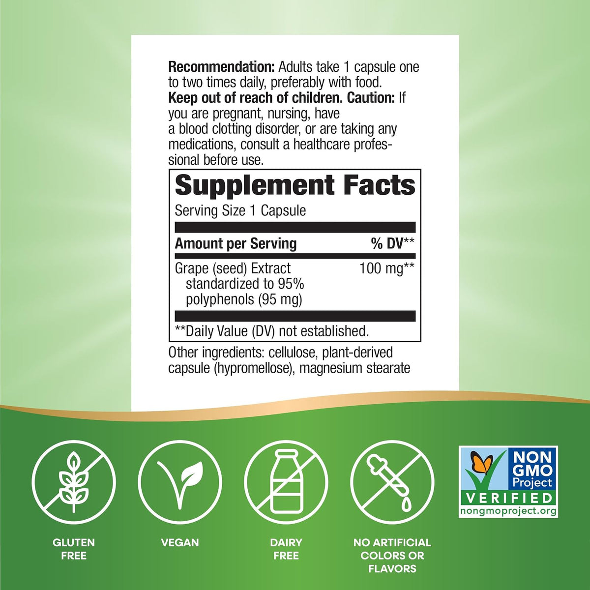 Grape seed extract for heart health