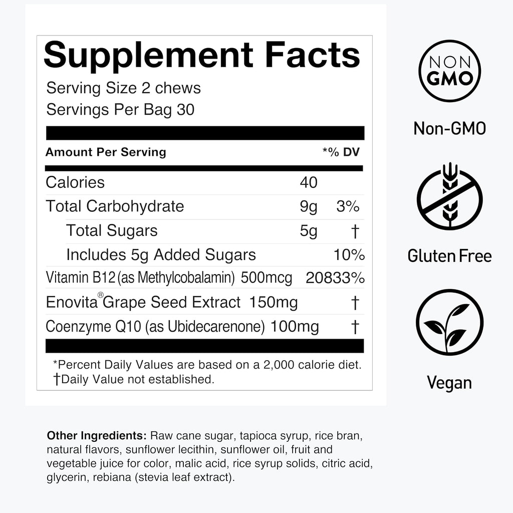 Grape seed extract gummy multivitamin