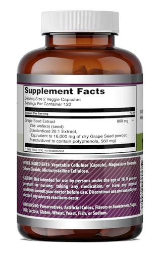 grape seed extract promotes healthy blood pressure
