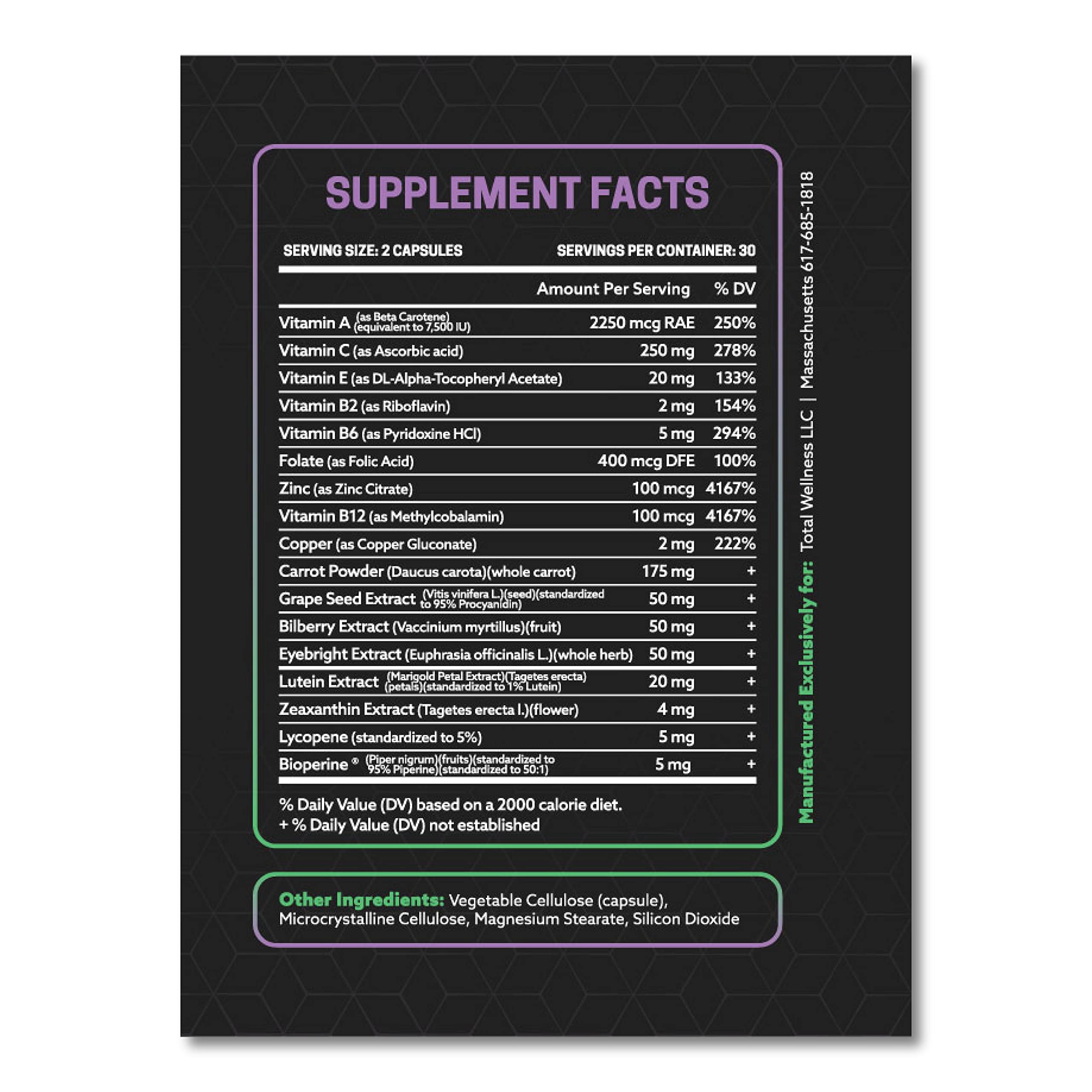 grapeseed and bilberry capsules