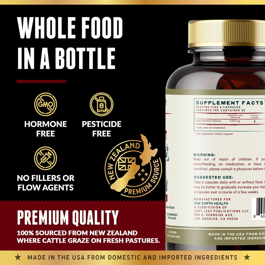 grass fed beef heart nutrition facts