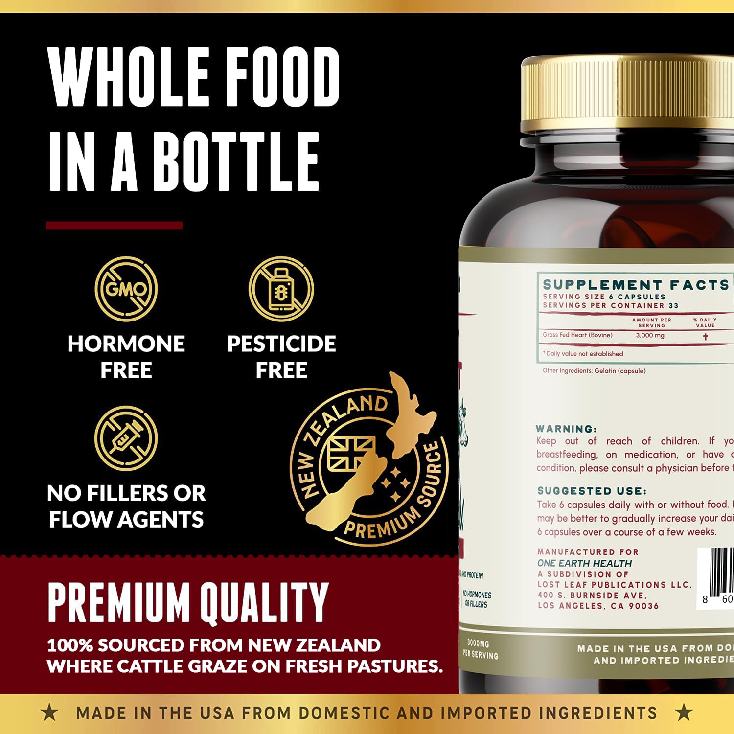 grass fed beef heart nutrition facts